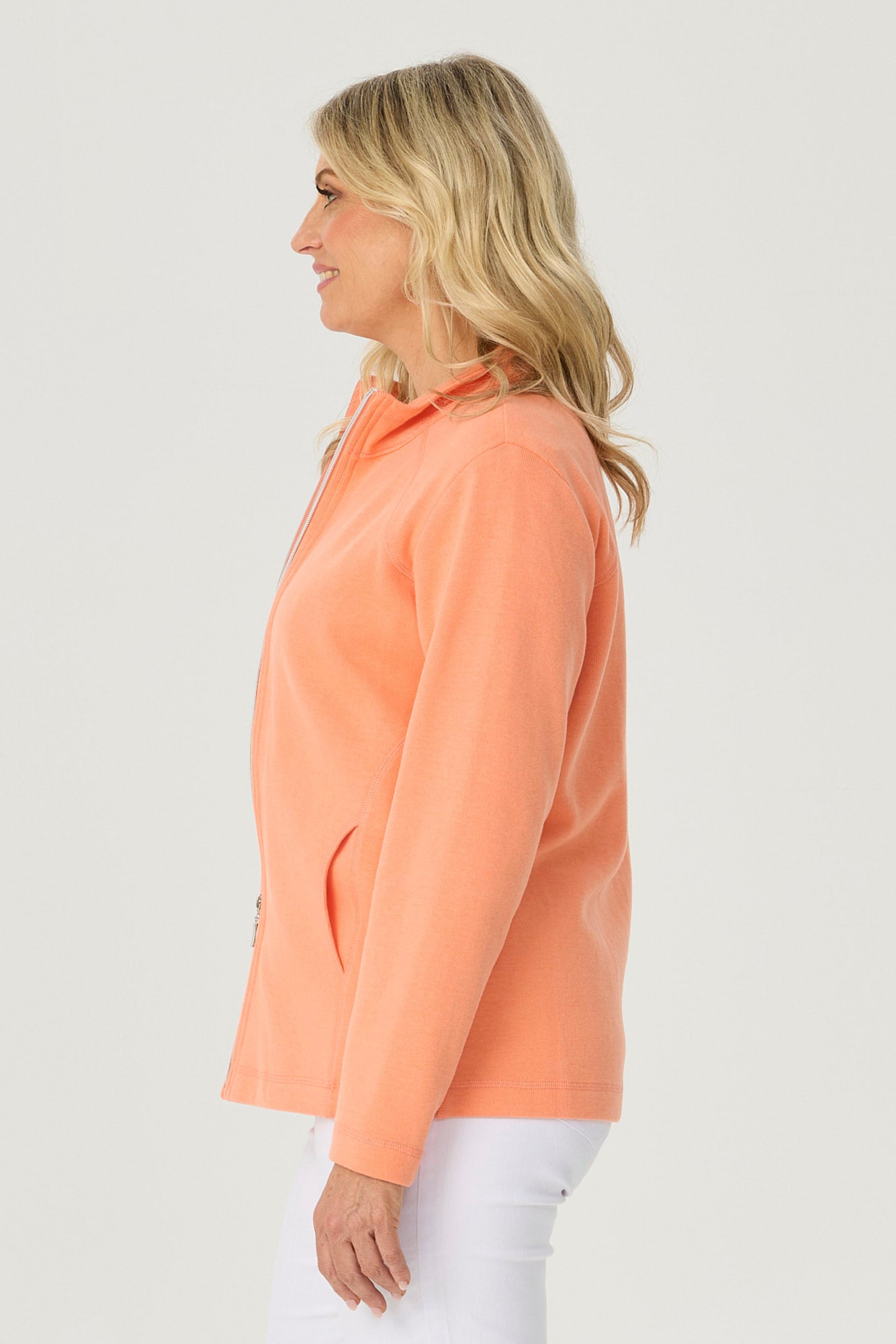 Shop Haven French Rib Zip Up Jacket in Mango – Fella Hamilton